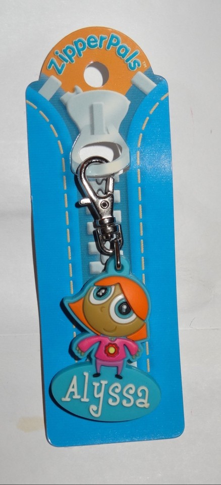 Zipper Pulls Kids Name Tag Zipper Pals ID Charm Backpack Bag Choose ...