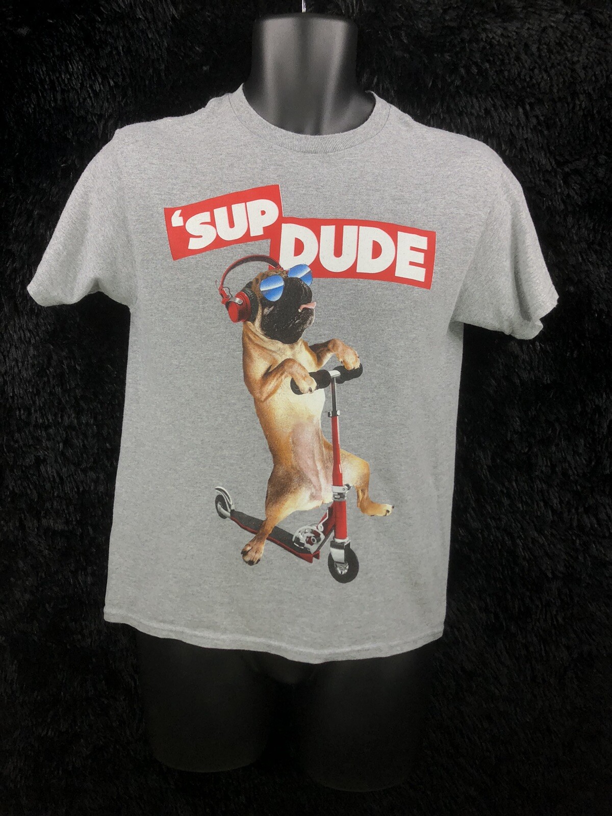 Route 66 Sup Dude Humorous Dog On Scooter Unisex T-sh… - Gem