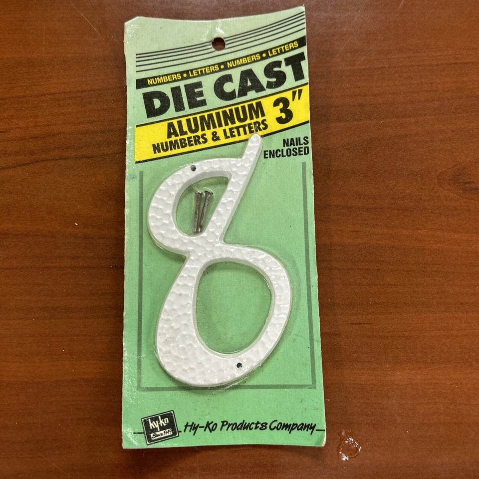 HY-KO Die Cast Aluminum Numbers 8 White - Number 8 | eBay