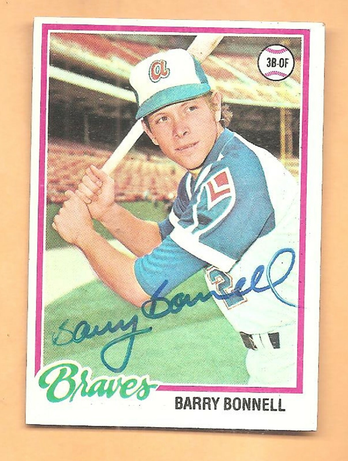 BARRY BONNELL-ATLANTA BRAVES - 178 TOPPS #242 AUTOGRAPHED/SIGNED ...