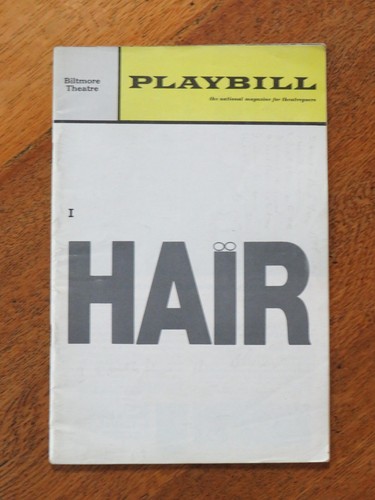 Hair cover - 1968 Playbill program, first Broadway production | eBay
