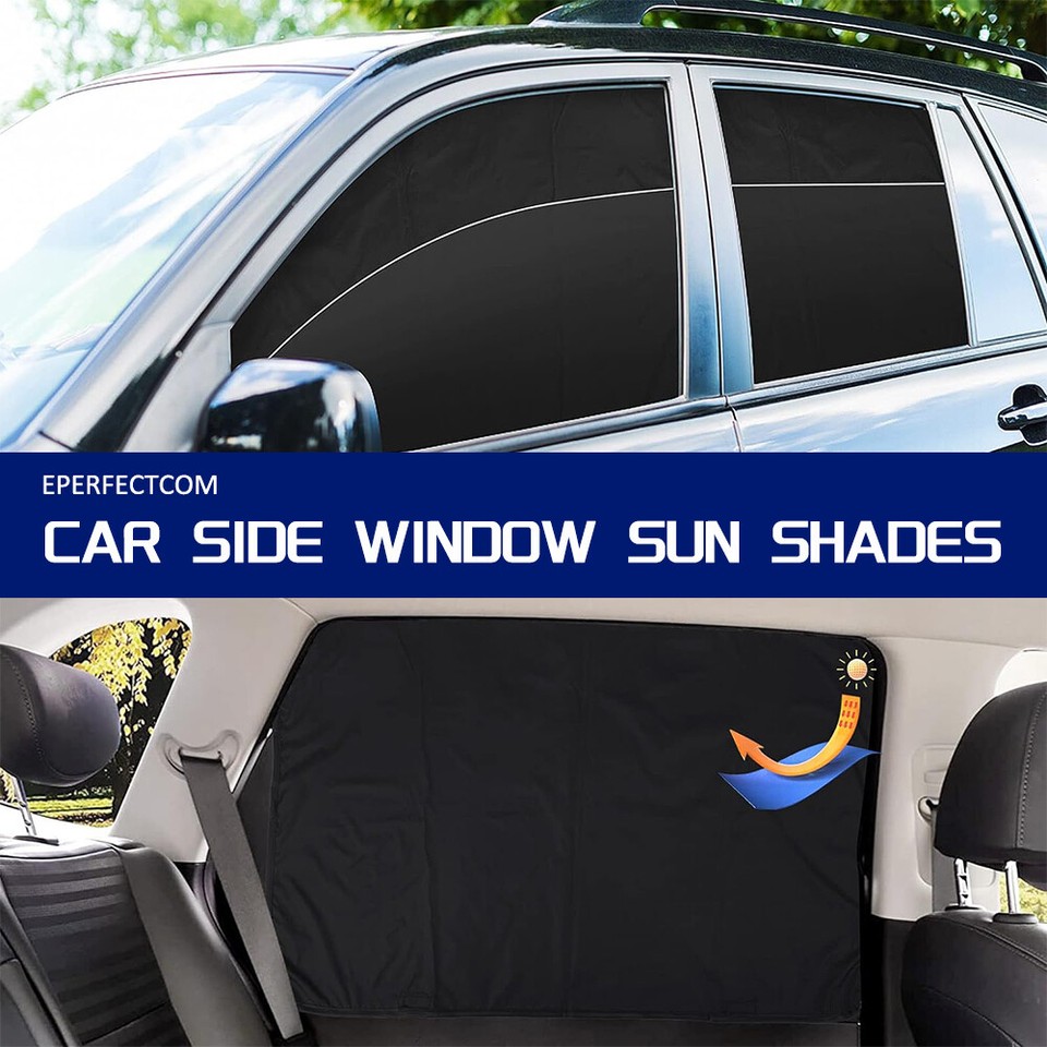 4 Pack Magnetic Car Window Sun Shade Cover Front Rear Shield UV Block ...