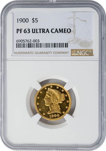 1900 $5 Gold Liberty PF63 PR63 Ultra Cameo NGC 949656-4 | eBay