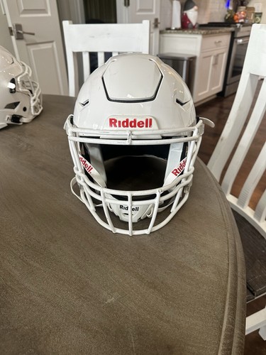 Riddell Speed Flex White Football Helmet with White Facemask Medium | eBay