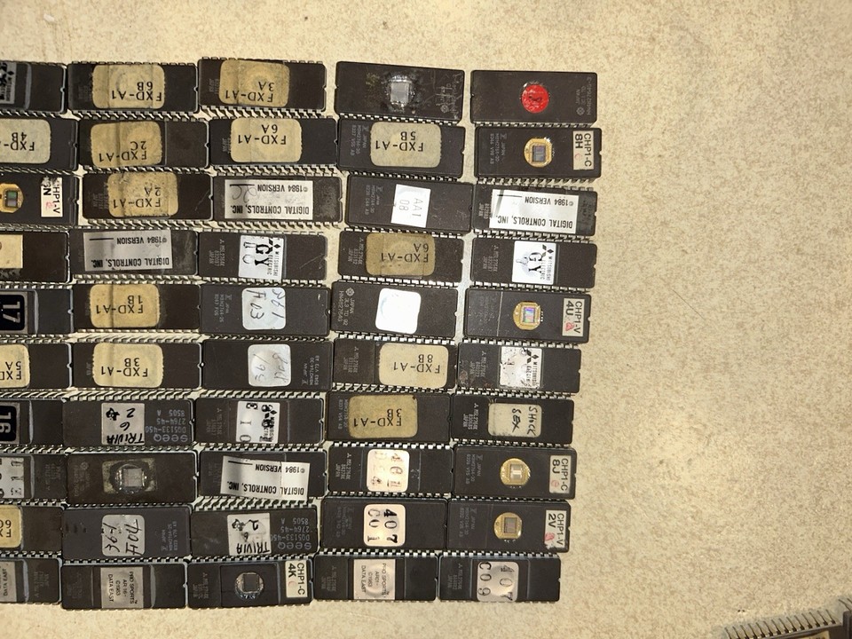 100 LOT VINTAGE ASSORTED EPROMS ARCADE GAMES? CPUs GOLD RECOVERY? See ...