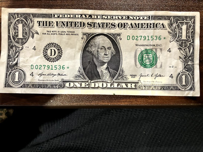2021 One Dollar Star Note D02791536* | eBay