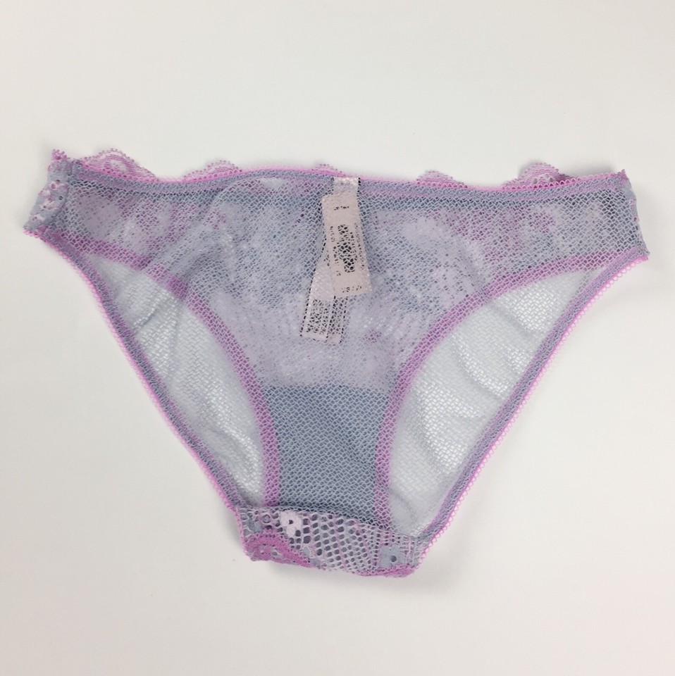Victoria's Secret Dream Angels Purple Cheekini Floral Lace Panty- XS | eBay