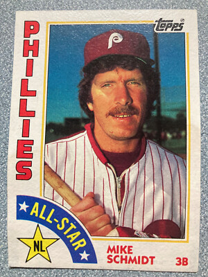 1984 Topps All-Star Mike Schmidt #388 Philadelphia Phillies MVP's, WS ...
