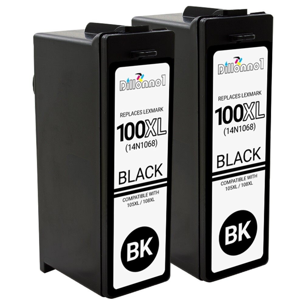 2PK For Lexmark 100XL Black 14N1068 Ink Cartridges fits S301 S305 S405 ...