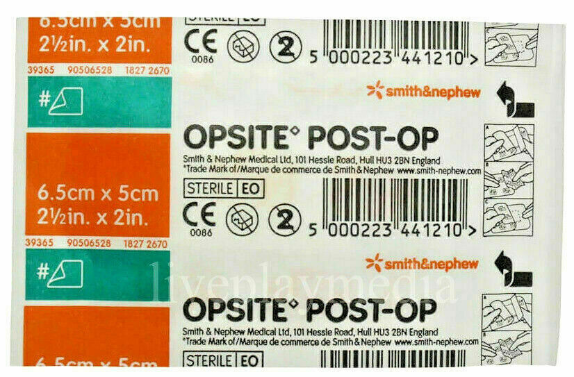 Opsite Post-Op All Sizes Wound Film Dressings Sterile Cuts & Wounds ...