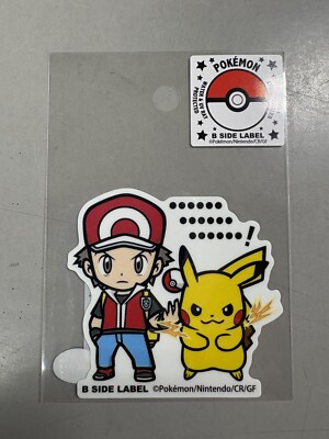 Ash + Pikachu - POKEMON x B-Side Label Sticker - UV + Water Resistant ...