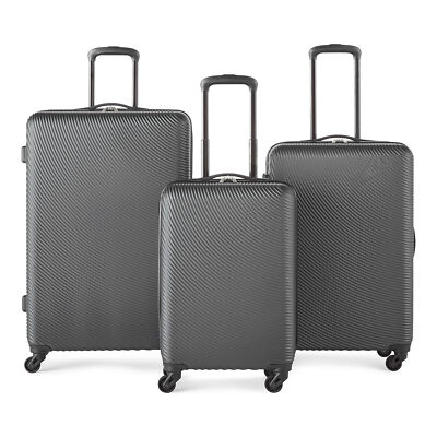 Protocol Saltaire Hardside 3-Pc. Luggage Set - BLACK ONE SIZE | eBay