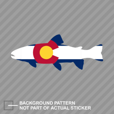 Colorado State Shaped Trout Sticker Decal Vinyl CO fly fishing fish | eBay