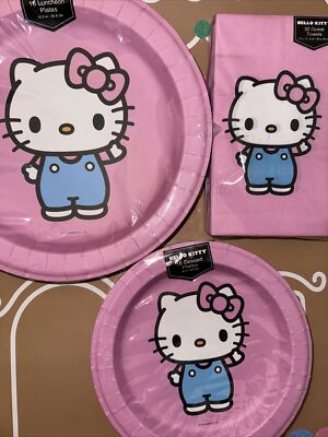 Hello Kitty Birthday Party Supplies Plates Napkins Party Supplies ...