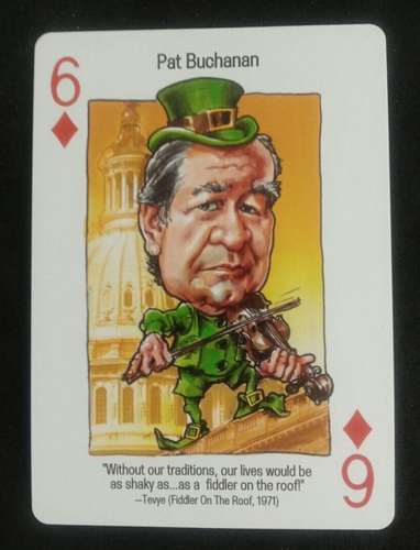 2008 Politicards Playing Card Red Back Pat Buchanan 6 Diamonds | eBay