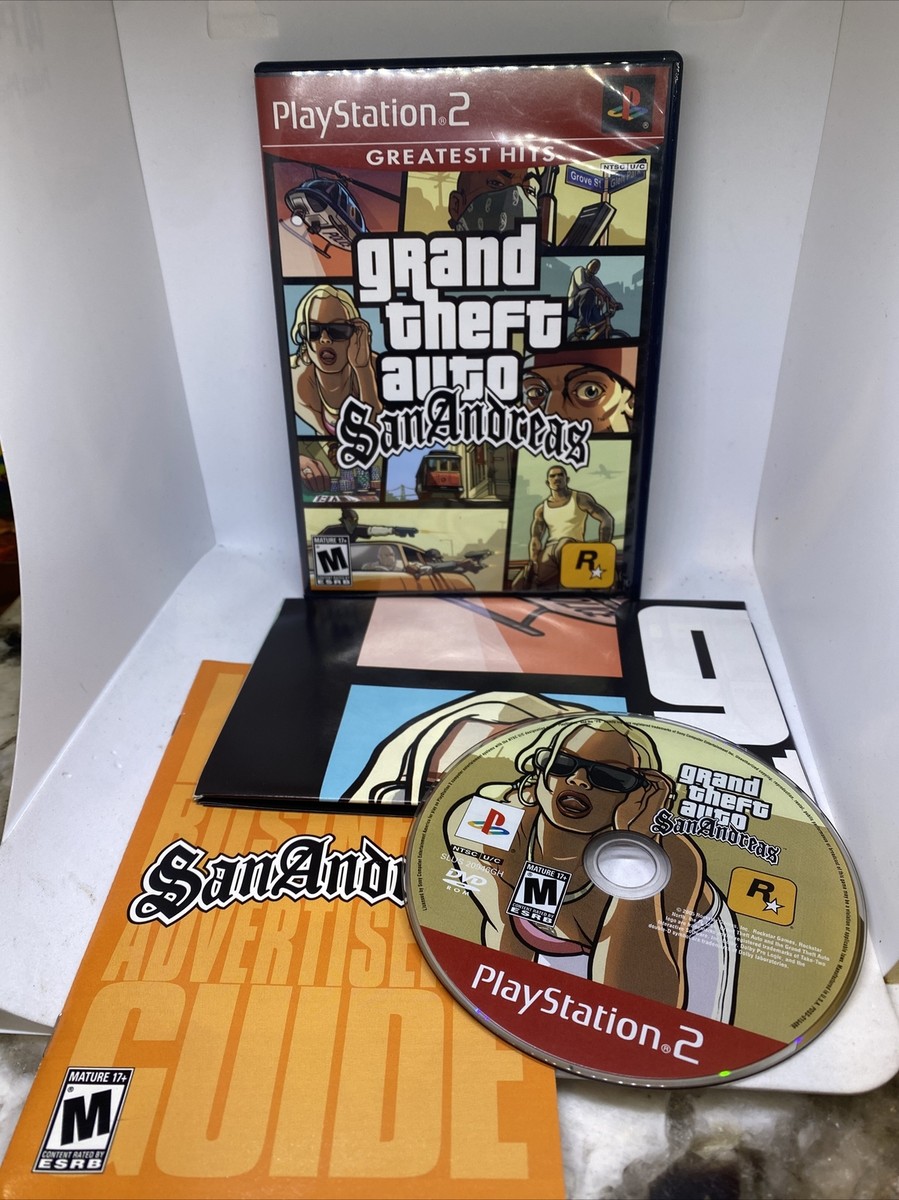 Gta San Andreas Ps2 Grand Theft Auto Mappa Sony Playstation 2 Pal