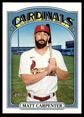 2021 TOPPS HERITAGE BASEBALL CARD MATT CARPENTER #677 ST. LOUIS ...