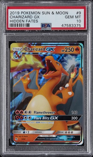 2019 POKEMON SUN & MOON HIDDEN FATES #9 CHARIZARD GX PSA 10 | eBay