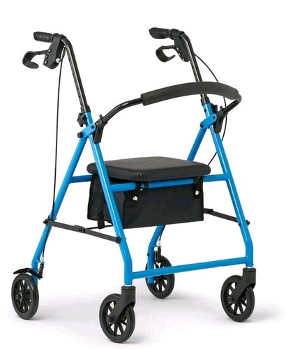 Medline~Guardian MDS86840EBS Basic Steel Rollator Walker w/ 6” Wheels ...