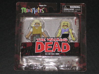 WALKING DEAD MINIMATES FIGURE 2-PACK DALE FEMALE ZOMBIE AMC KIRKMAN NEW ...