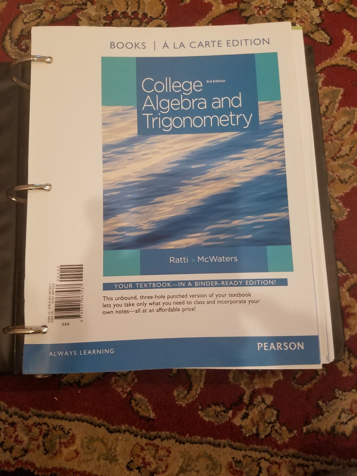 College Algebra and Trigonometry, a la Carte Edition (3rd Edition) in ...
