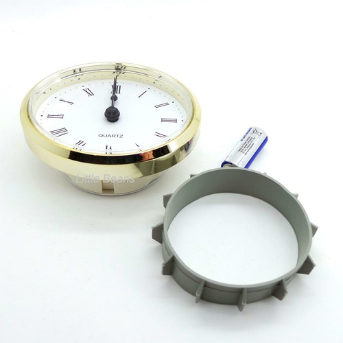 Caravan Motorhome Quartz Clock 72mm Oval Brass c/w Battery ME508 ...