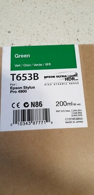 Genuine Epson T653B / C13T653B00 Green ULTRACHROME HDR Ink for Stylus ...