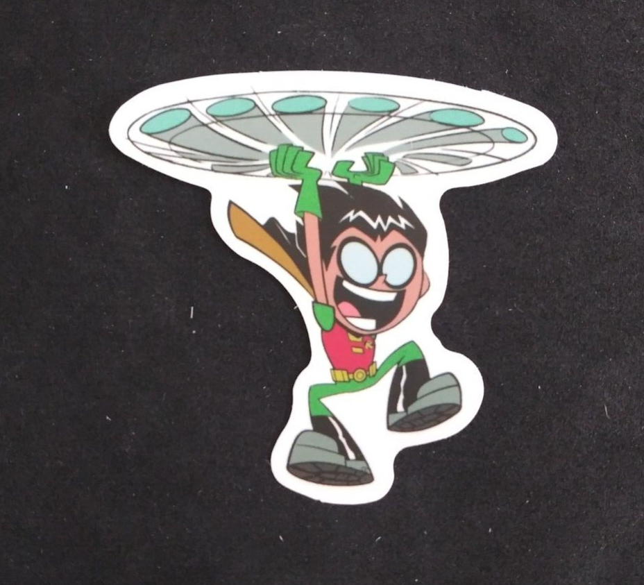 Teen Titans Go! Robin Twirling Weapon Above Head Sticker 2.25" | eBay