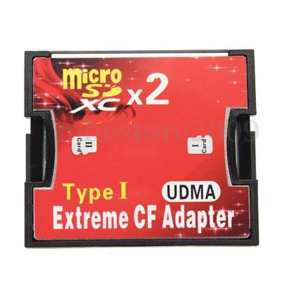 Dual MicroSD to CF Adapter micro SDHC/SDXC To CompactFlash CF Type I ...