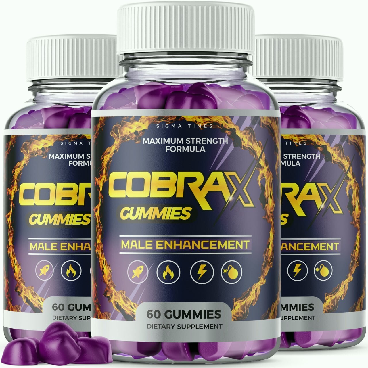 (Official 3 Pack) Cobrax Gummies, Cobra X Gummies Men, Cobrax ...