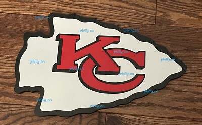 NFL Kansas City Chiefs Logo Wood Sign 18" Wall Decor Handmade Party ...