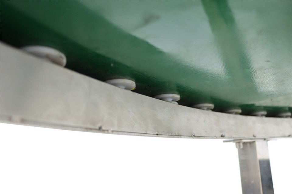 110V Industrial Conveyor Belt System 90° Corner Turning 20m/min 400W 11 ...