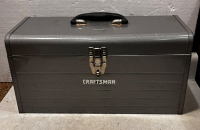 VINTAGE CRAFTSMAN METAL TOOL BOX WITH TRAY 18" x 8" x 9" NO TRAY | eBay