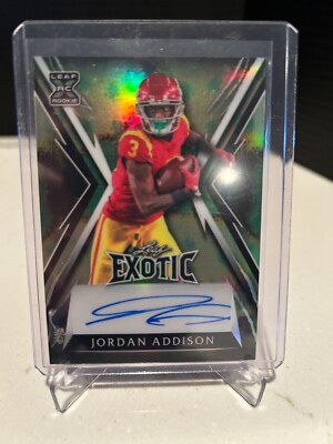JORDAN ADDISON 2023 LEAF EXOTIC RC ROOKIE AUTO /8 MINNESOTA VIKINGS | eBay