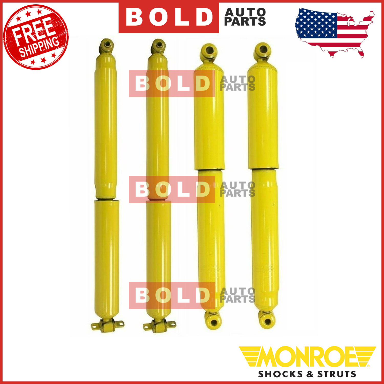 For Ford Excursion 00-05 4WD Front Rear Shocks Suspension Kit Monroe ...