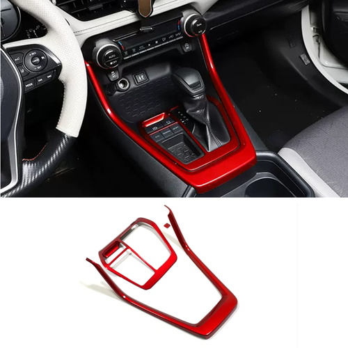 Red Console Gear Shift Panel Cover Trim For Toyota RAV4 2019-2024 | eBay