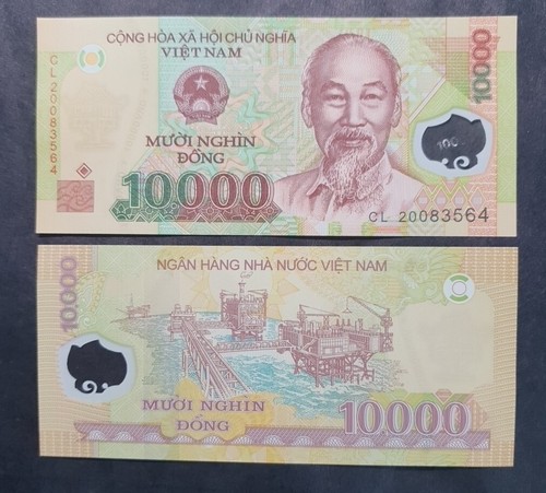 10000 VND VIETNAM DOLLARS Polymer 10.000 VIETNAMESE DONG Unc CONDITION ...