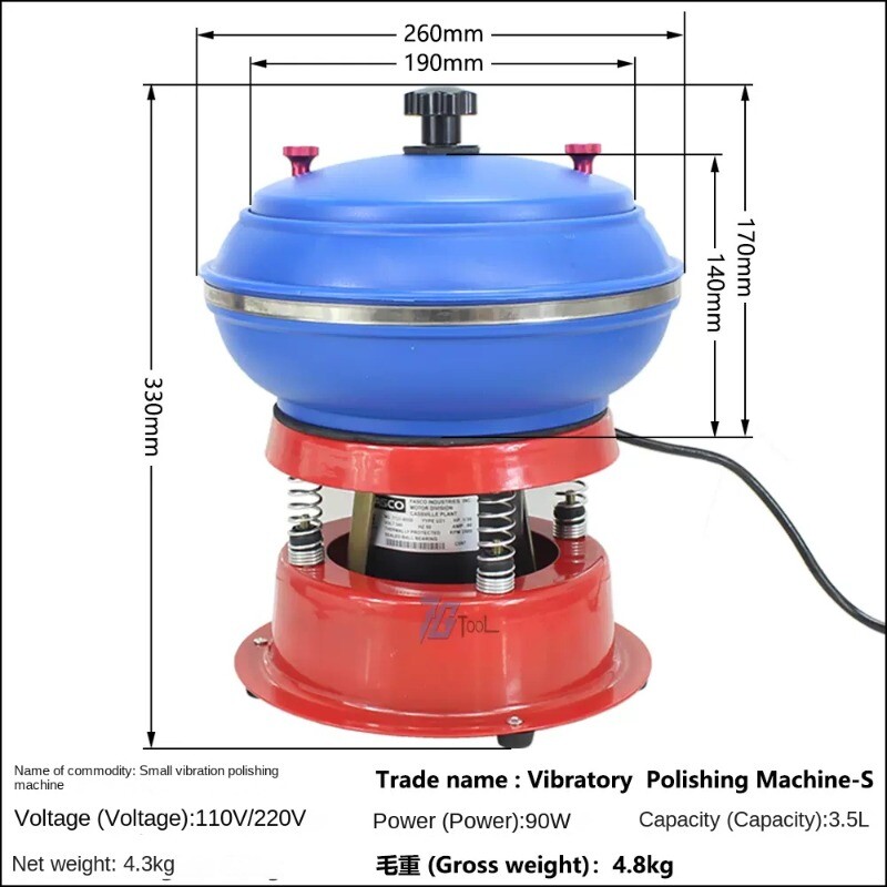 Super Large Vibratory Tumbler Wet Dry Polisher Polishing Machine 17 ...