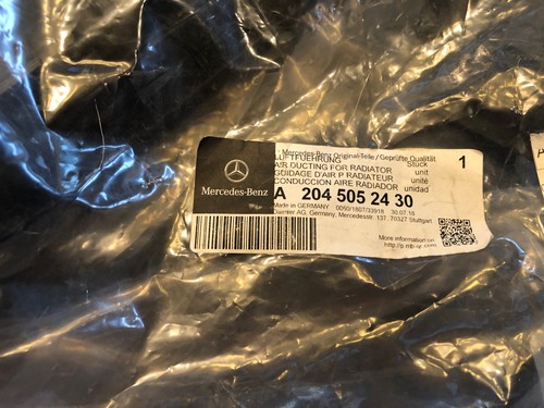Brand New FACTORY Mercedes Benz W204 C Class Air Duct for Radiator ...
