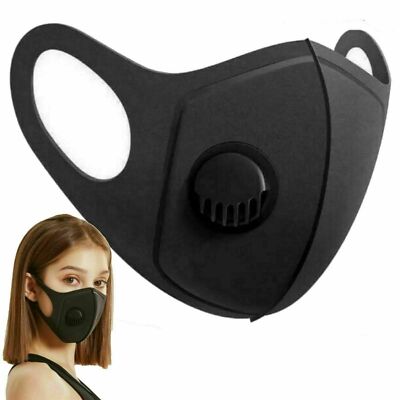 Breathable Air Flow Mask Washable Mouth Nose Face Mask Protection With ...