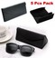 5PCS Magnetic Portable Eyeglasses Glasses Case Boxe Triangular Folding ...