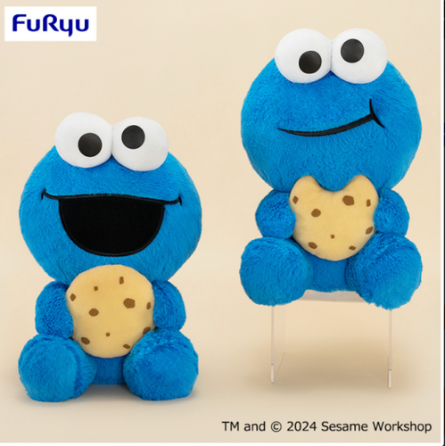 Sesame Street cookie monster Cookie hug BIG Plush doll set 2024 furyu ...