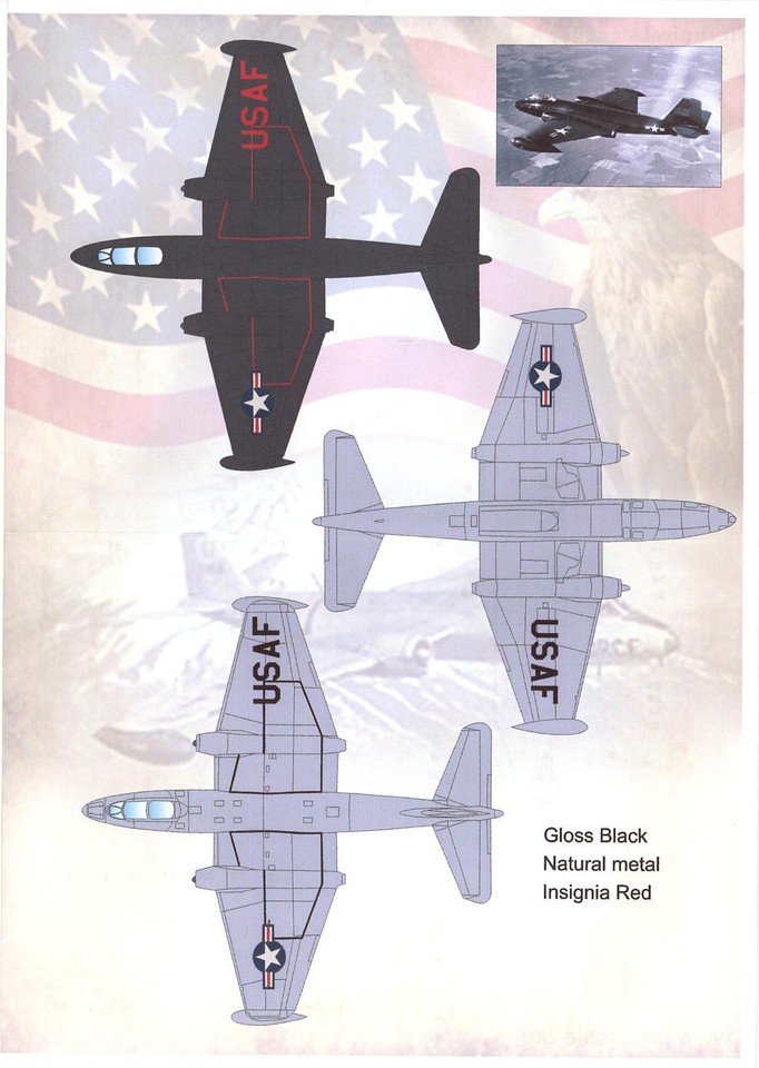Print Scale Decals 1/72 MARTIN B-57 CANBERRA U.S. Air Force Jet Bomber ...
