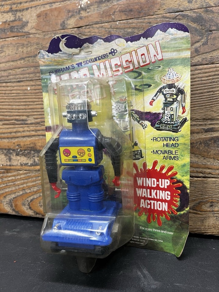 Vintage 1978 Durham Star Mission Wind-Up Robot Sealed Carded Hong Kong ...
