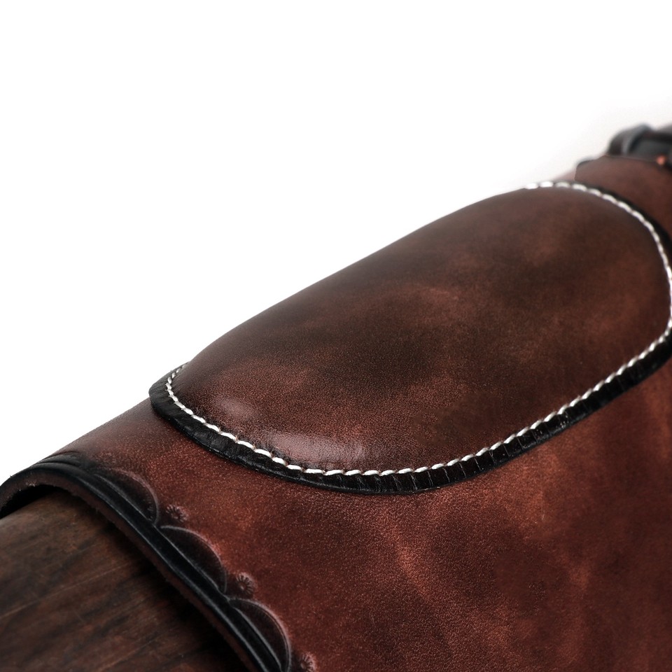 TOURBON Leather Rifle Cheek Rest w/Side Pouch Shotgun Recoil Pad ...