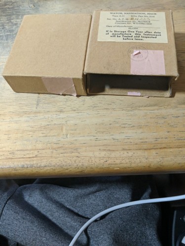 NAVIGATION HACK WRIST WATCH WW2 ELGIN BOX ONLY TYPE A-11 | eBay