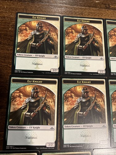 26x Elf Knight Creature Tokens MTG Magic The Gathering Guilds Of ...