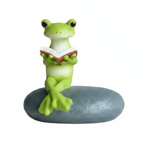Cartoon Frog Figurine Gift Idea Frog Figurine Long-Lasting for Balcony ...
