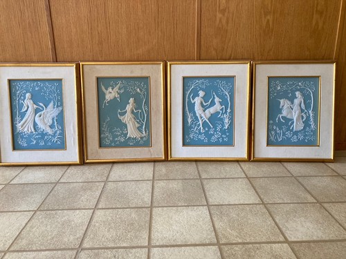 Set of George Mcmonigle Franklin Mint Goddess Parian Porcelain Incolay ...