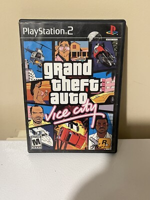 Grand Theft Auto: Vice City Sony PlayStation 2 2002 GTA PS2 Black Label ...
